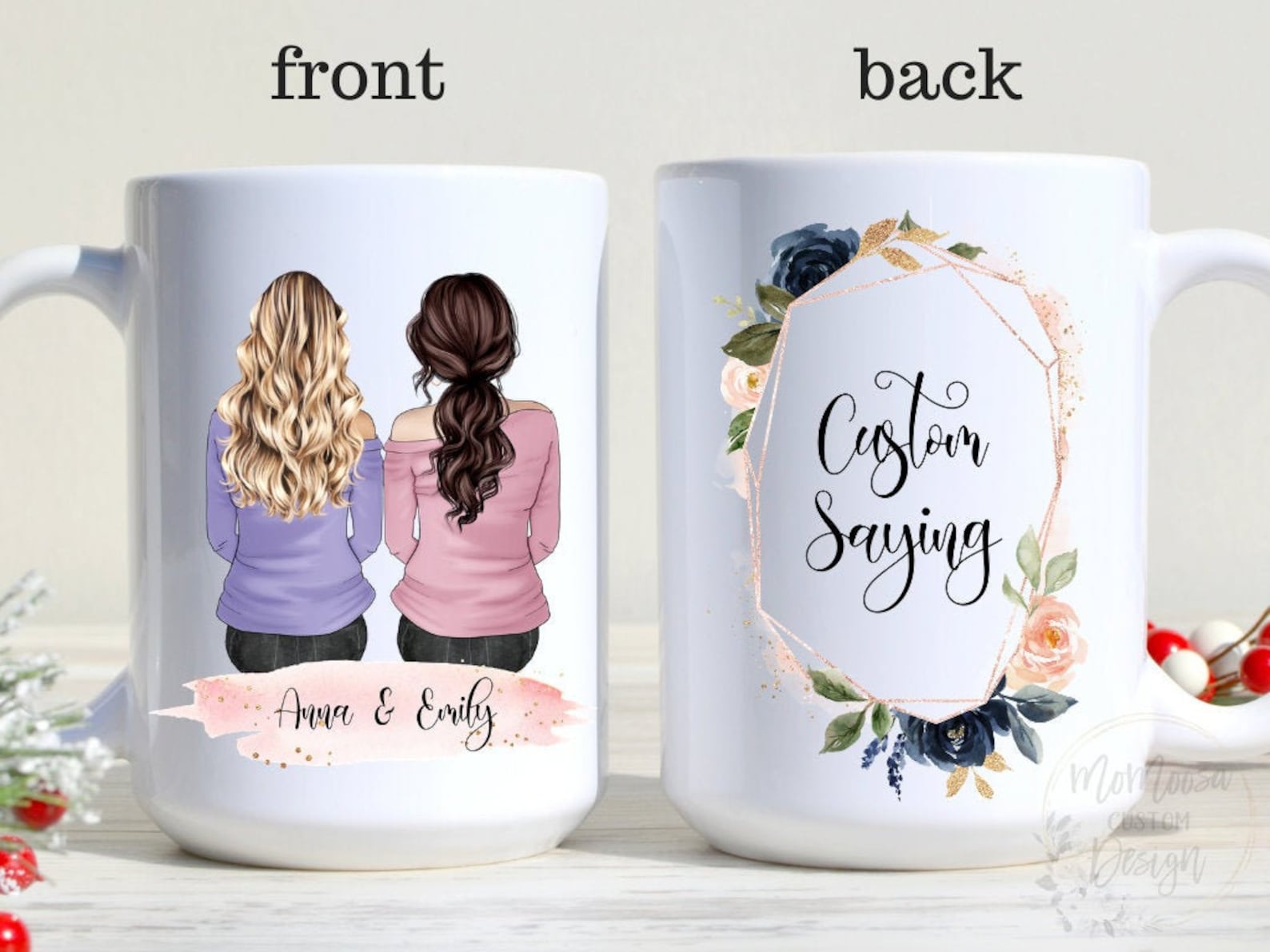 Custom Best Friend Birthday Gift Mug, Personalized Gift Message Mugs ...