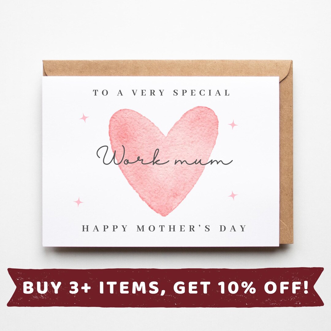 Work Mum Mother's Day Card Work Mum Mother's Day Gift Work Mum Mother's ...