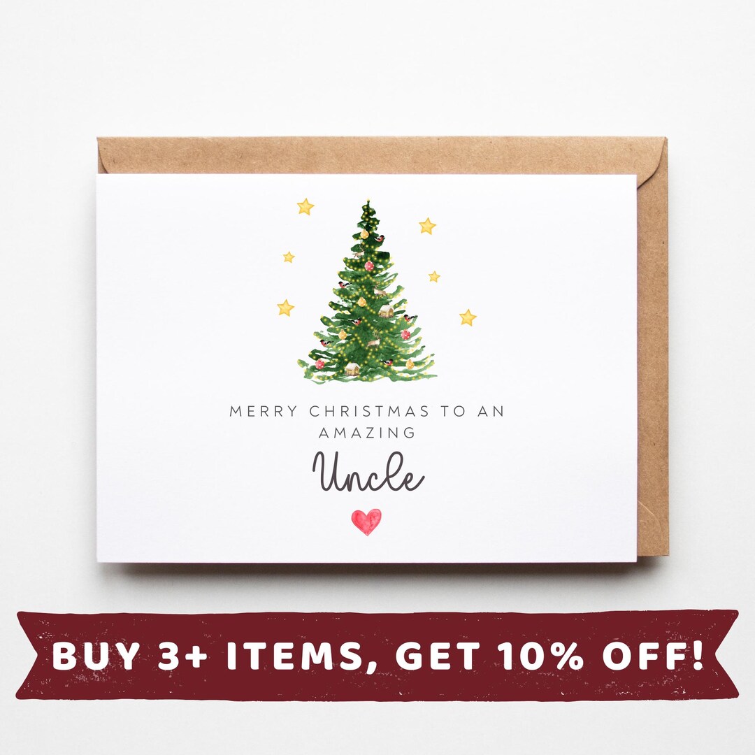 Uncle Christmas Card Uncle Christmas Cards Uncle Christmas Gift Uncle ...