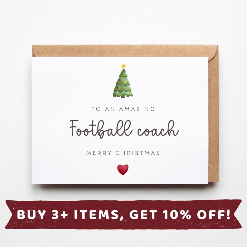 Card for Coach Christmas - Etsy UK