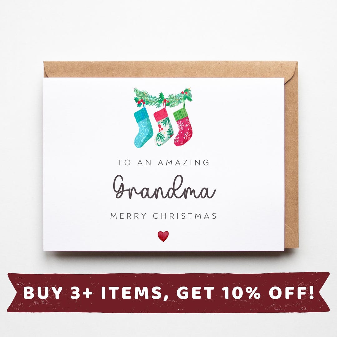 Grandma Christmas Card Grandma Christmas Cards Grandma Christmas Gift ...