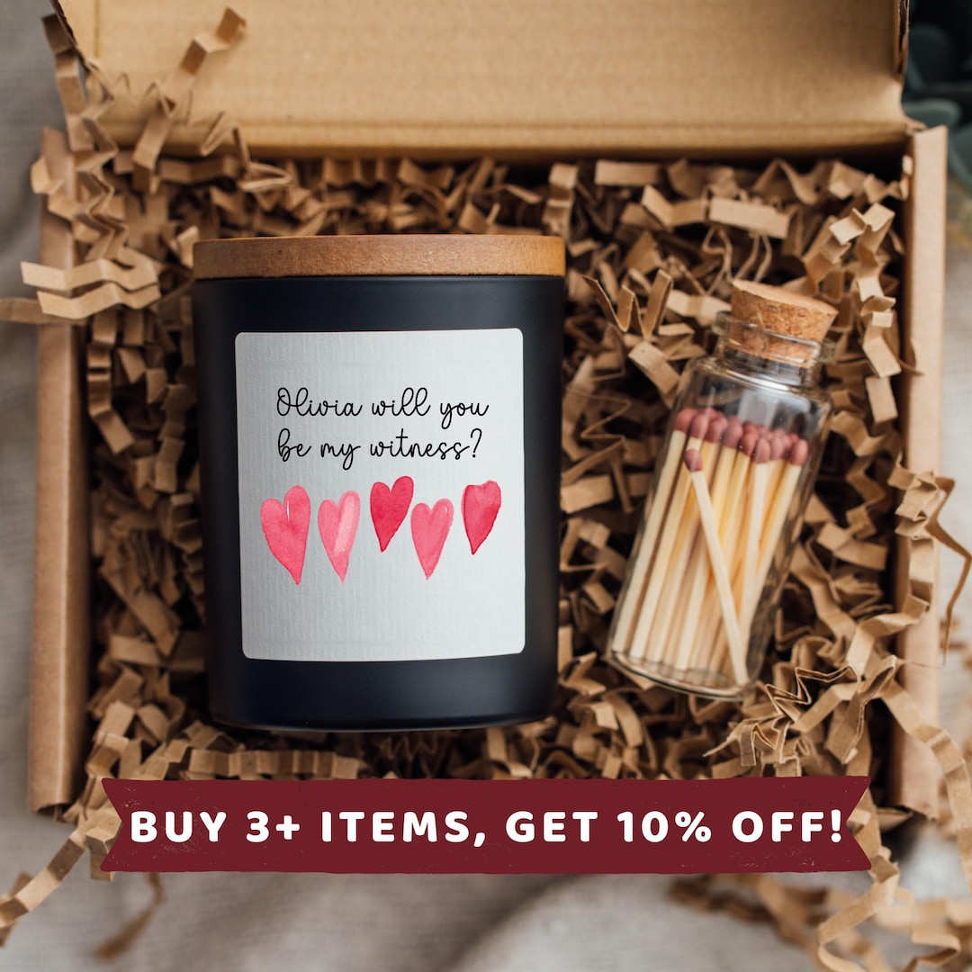 Will You Be My Witness Proposal Candle Witness Proposal Gift Witness ...