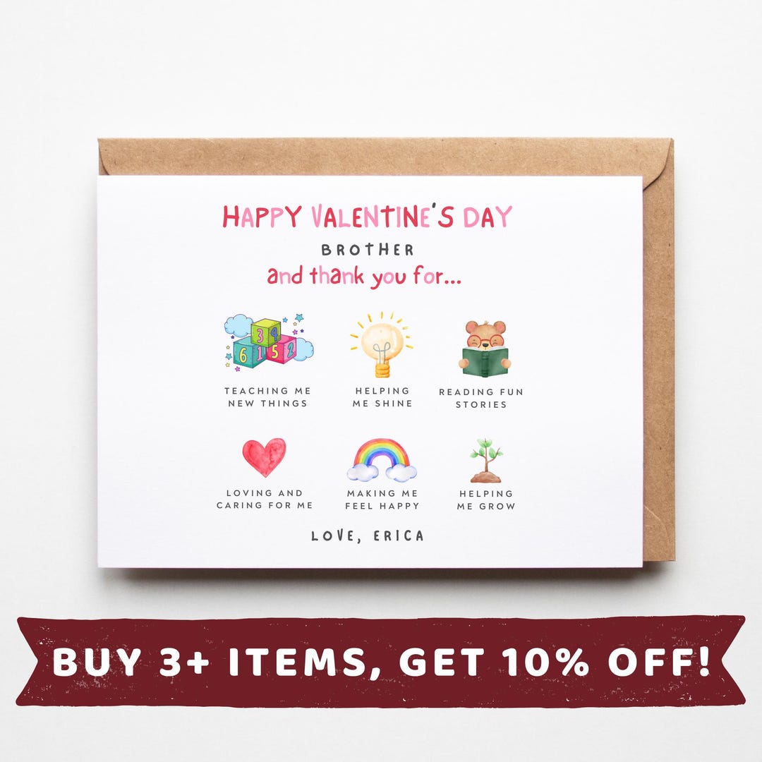 Brother Valentines Day Card Brother Valentines Day Cards Brother ...