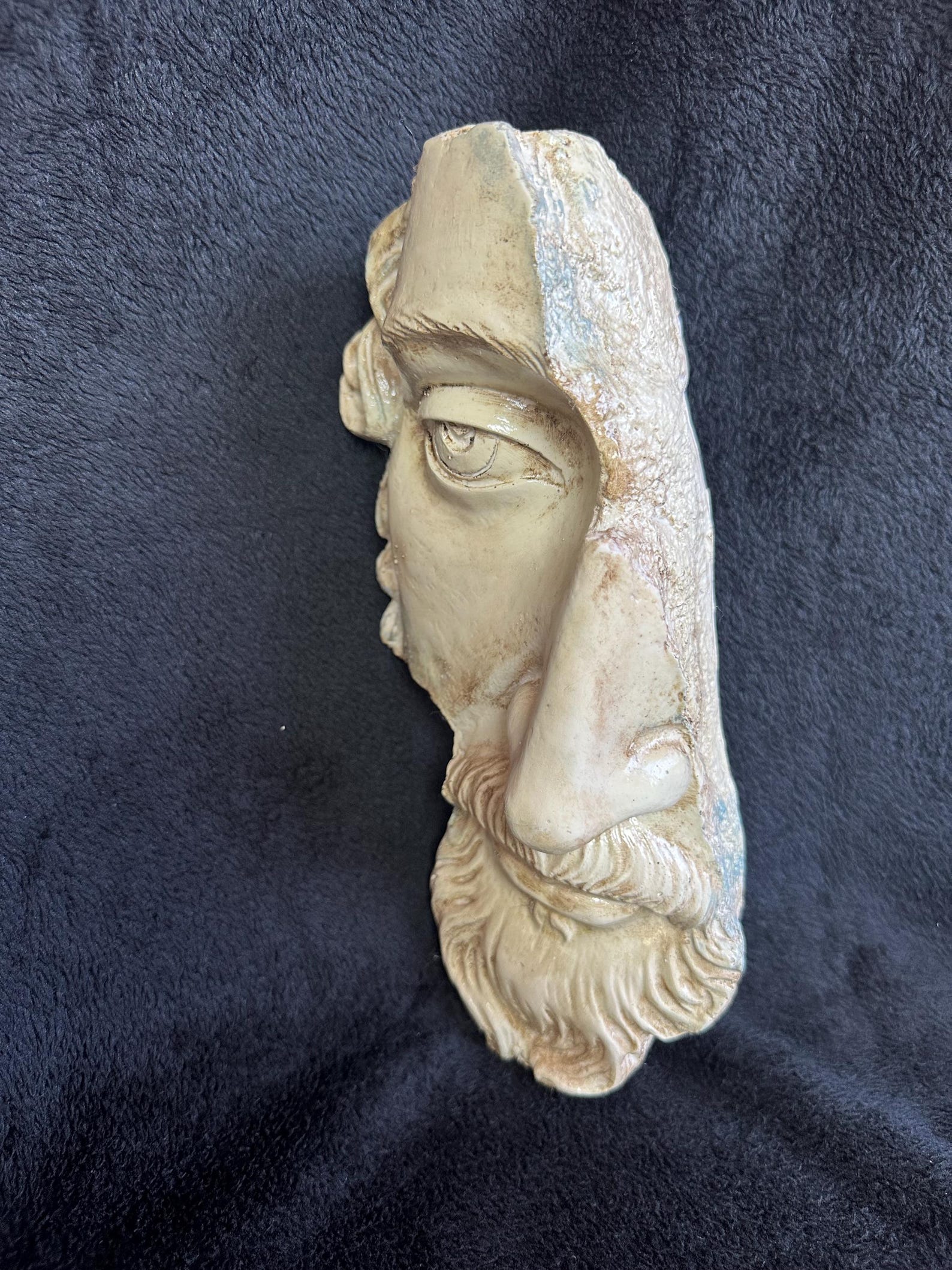 Stone-look Roman Emperor Wall Mask: Bohemian Home Decor, 30cm - Etsy UK