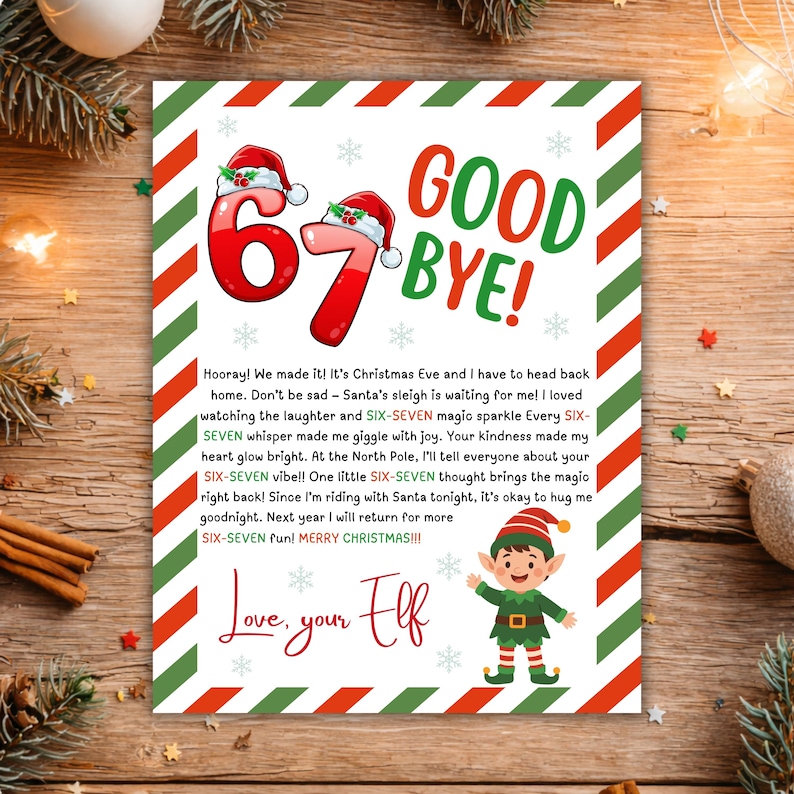 67 Elf Goodbye Letter Template | Editable Canva Goodbye Letter to Elf ...