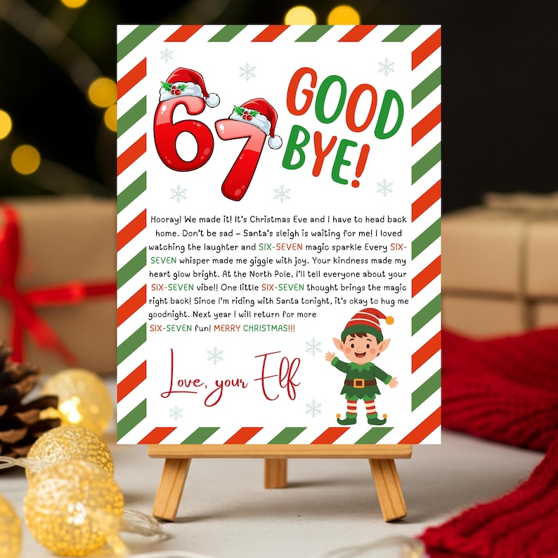 67 Elf Goodbye Letter Template | Editable Canva Goodbye Letter to Elf ...
