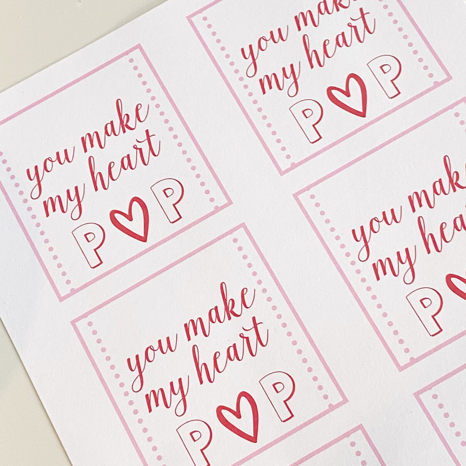 Valentine Pop Gift Tag-printable Valentine popping With Fun Popcorn ...