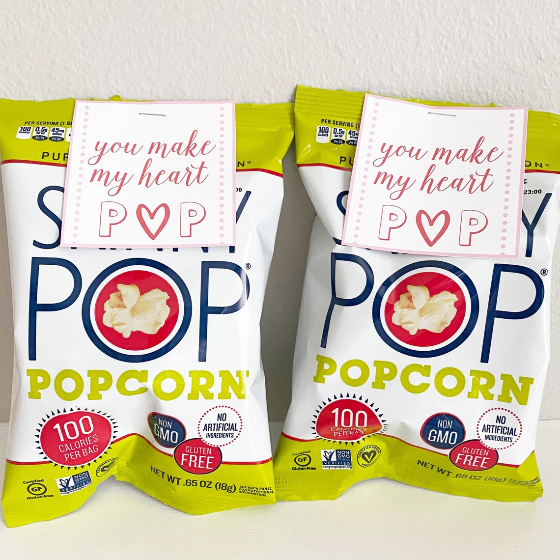 Valentine Pop Gift Tag-printable Valentine popping With Fun Popcorn ...