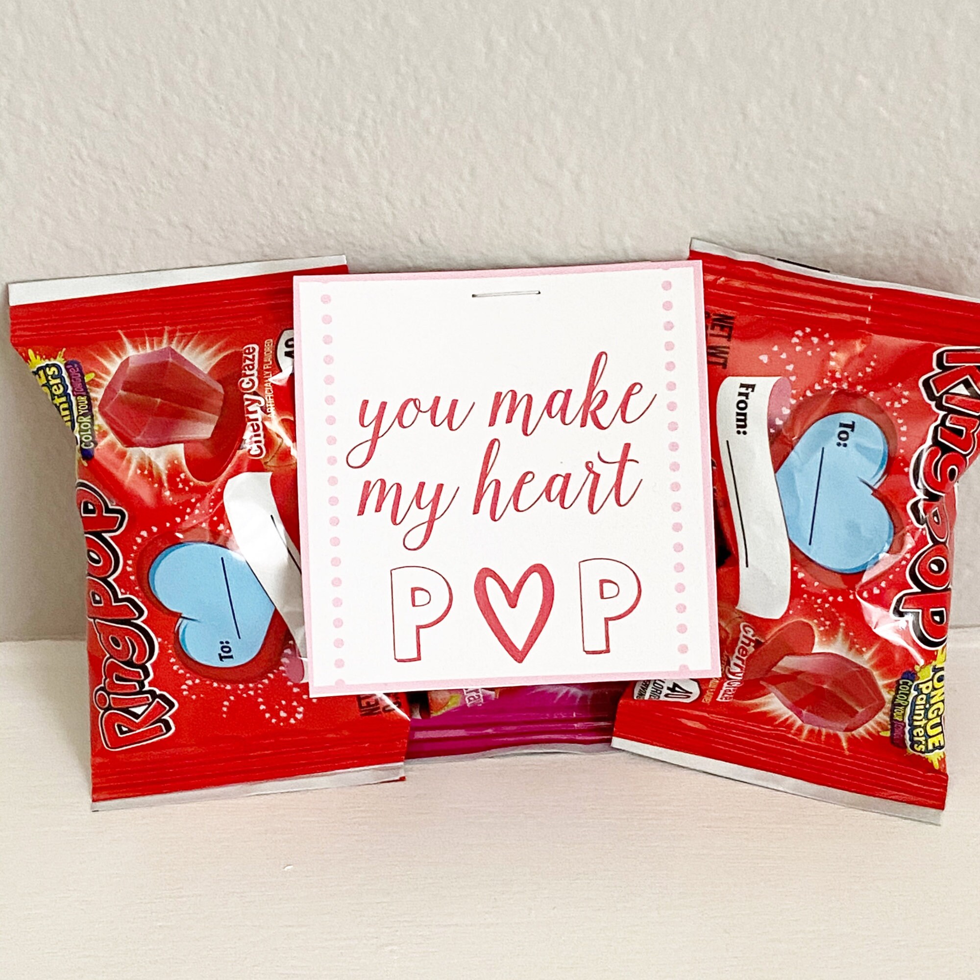 Valentine Pop Gift Tag-printable Valentine popping With Fun Popcorn ...