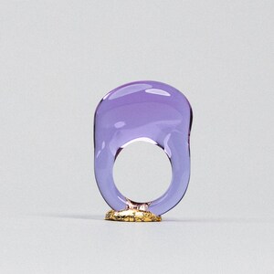 Purple Pebble Ring - Etsy