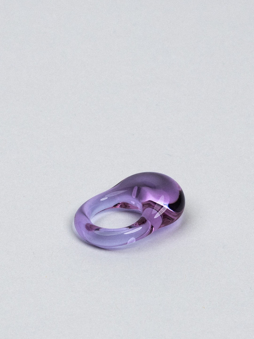 Purple Pebble Ring - Etsy