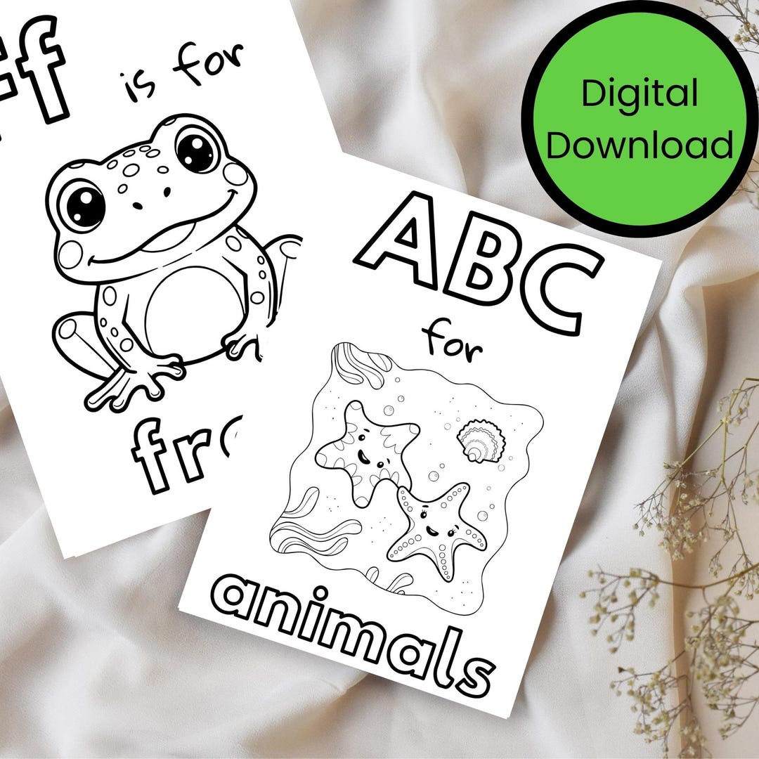 Coloring Book ABC for Animals, First Coloring Book for Your Child ...