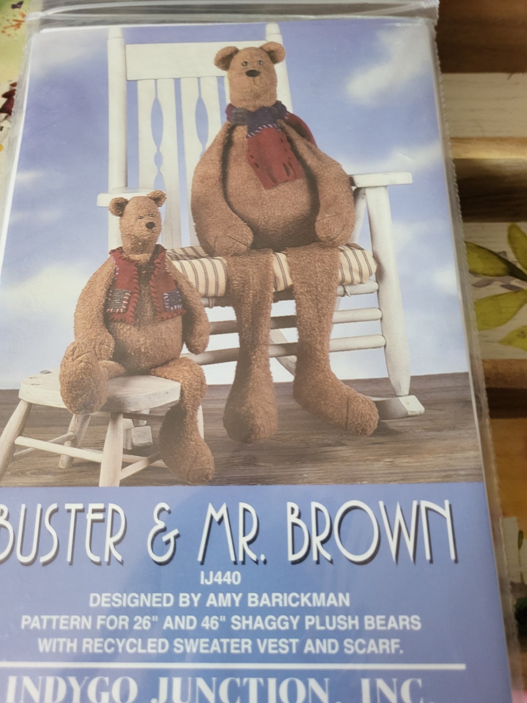 Buster and Mr. Brown Teddy Bear Pattern - Etsy