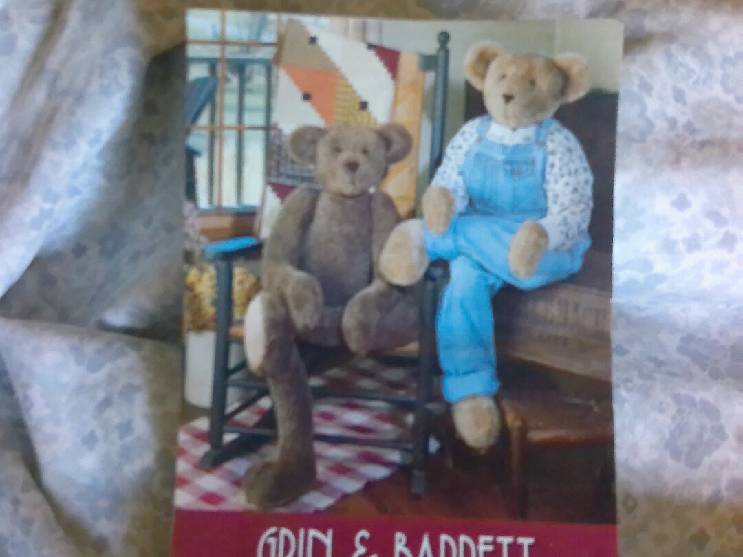 Grin & Barrett Teddy Bear Pattern From Indygo Junction - Etsy