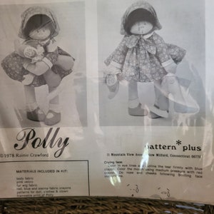 Pattern*plus Polly Doll Pattern - Etsy