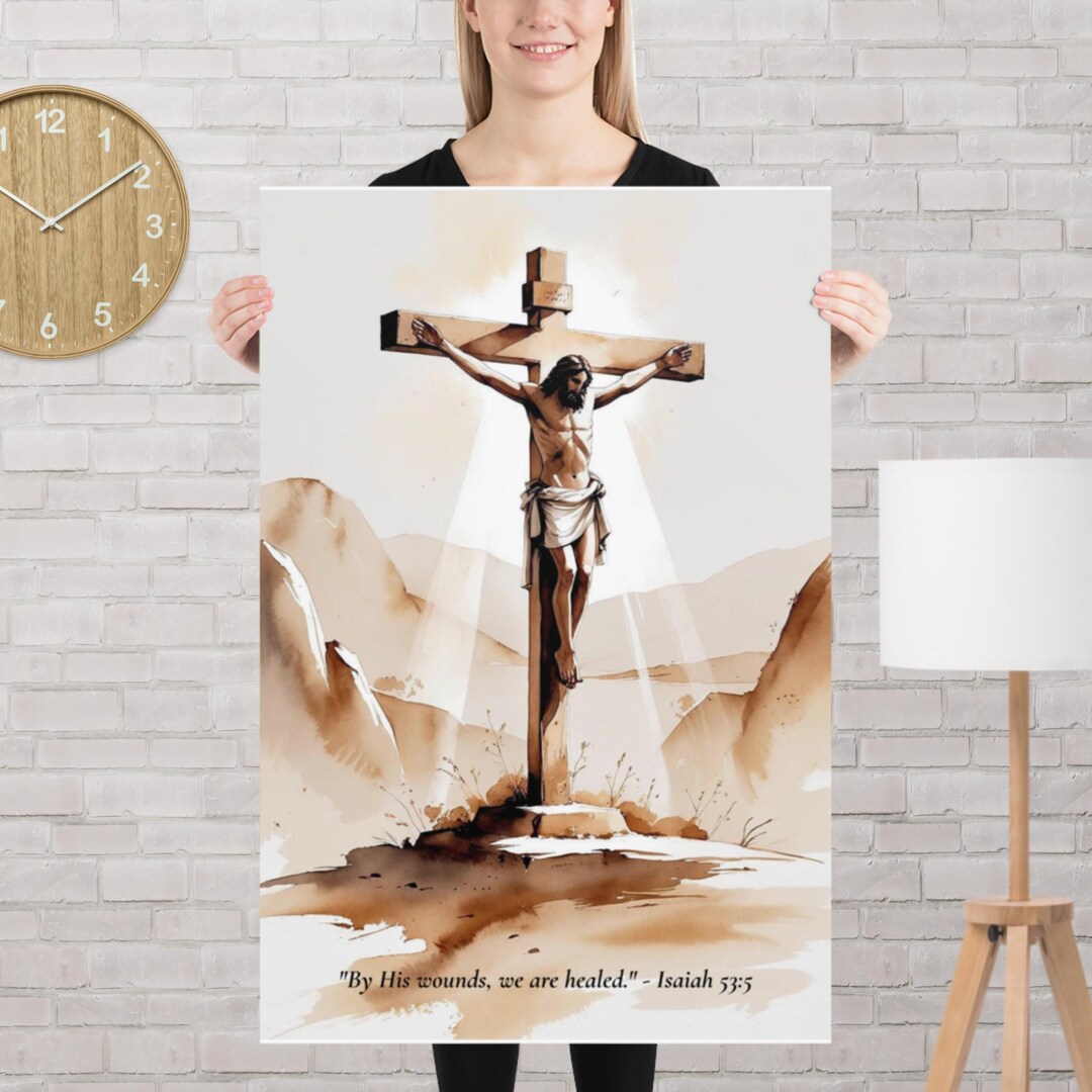The Crucifixion Poster | Scripture Wall Art | Christian Bible Print for ...