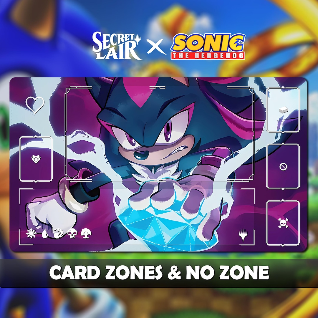 Shadow Deadly Dispute Playmat - MTG X Sonic - Universes Beyond 24" X 14 ...