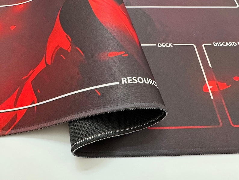 Playmat Zaku Red Gundam Card Game - Gundam TCG / 24x14 Inches ...