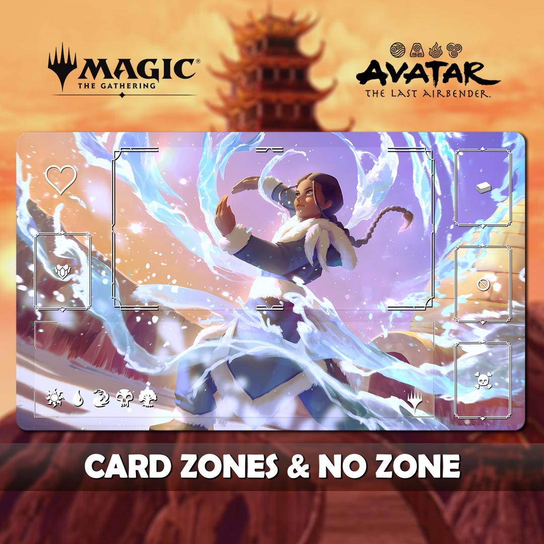 Playmat MTG X Avatar Katara Heroic Healer 24x14 (600 X 350mm) Trading ...