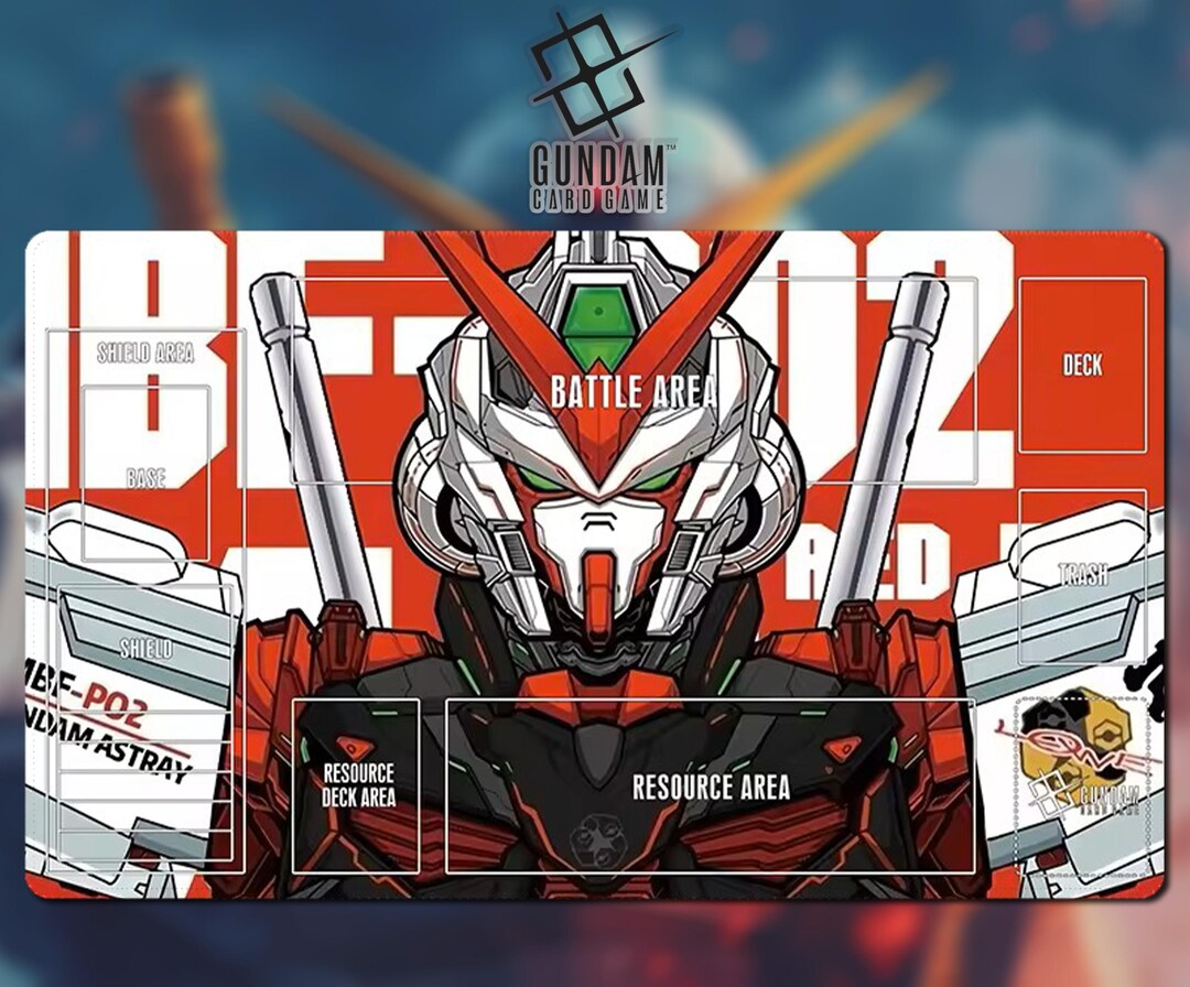 Playmat MBF-P02 Astray Red Frame Gundam Gundam Card Game With Zone 29A ...