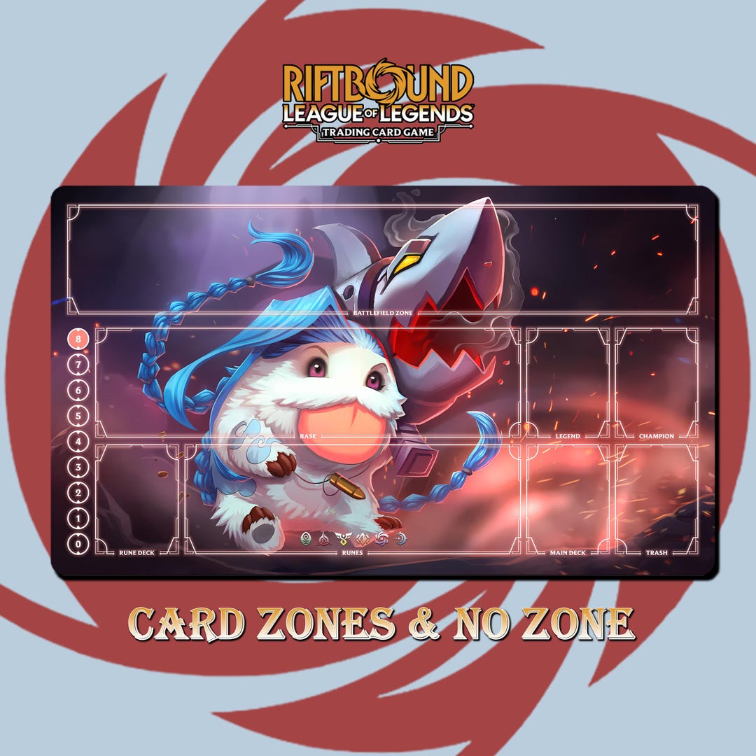 Jinx Poro Playmat Riftbound Trading Card Game - 24x14 Inches ...