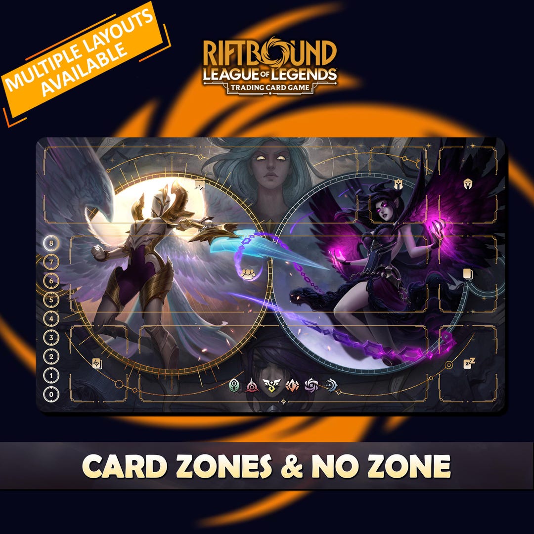 Tapete de juego Kayle x Morgana Riftbound LOL - Juego de cartas ...