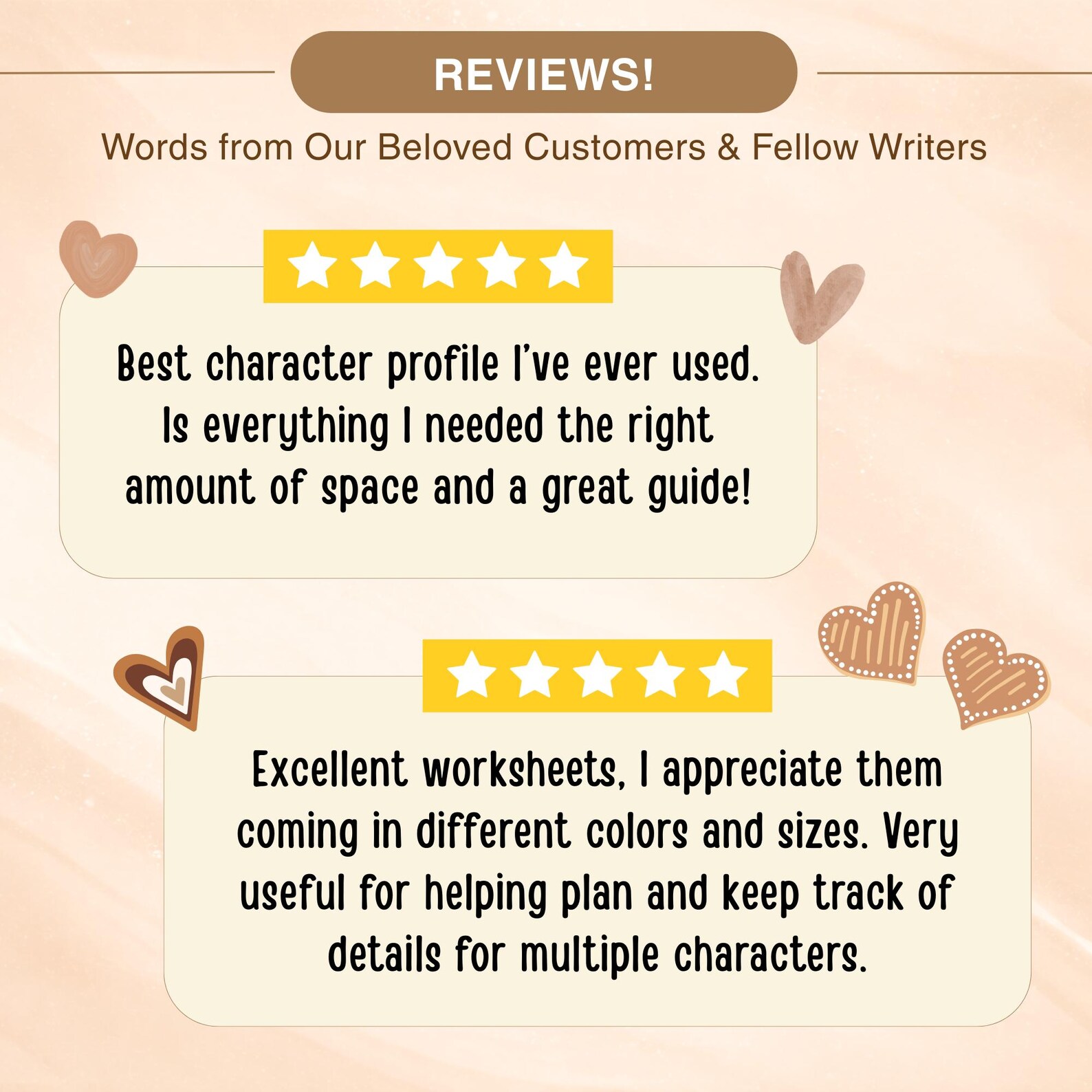 Quick Character Profile Planner, Digital & Printable Character Writing ...