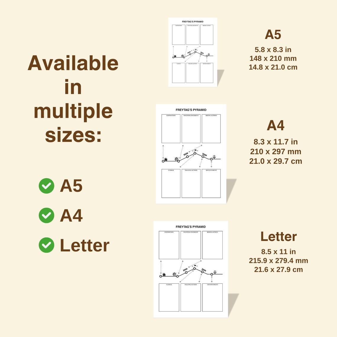 Freytag's Pyramid Worksheets, Digital & Printable Story Structure ...
