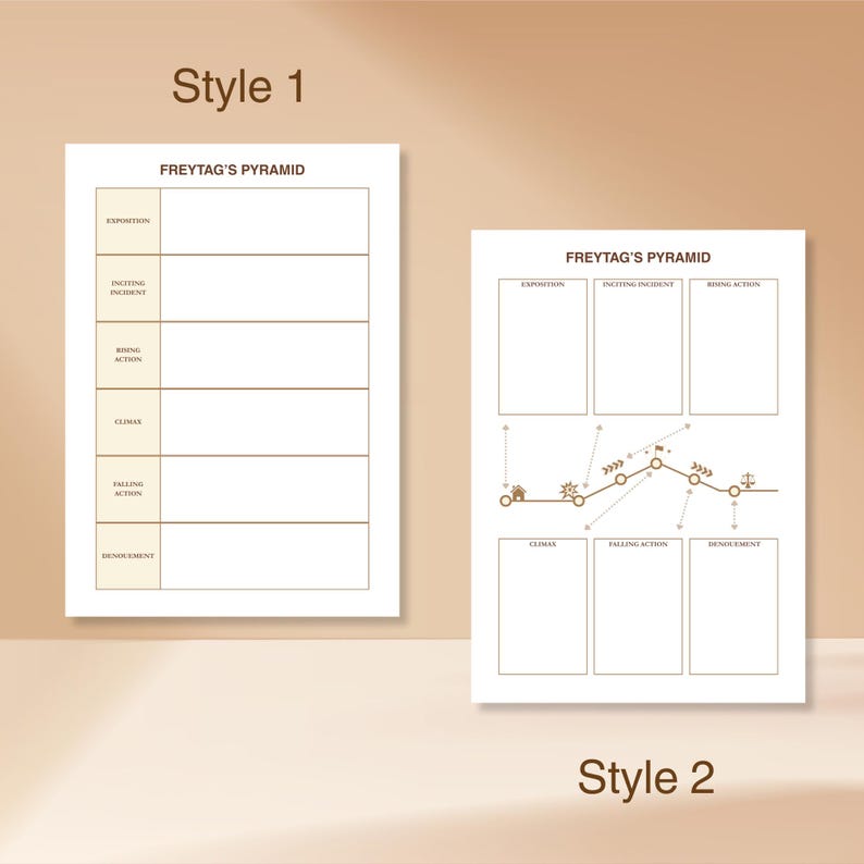 Freytag's Pyramid Worksheets, Digital & Printable Story Structure ...