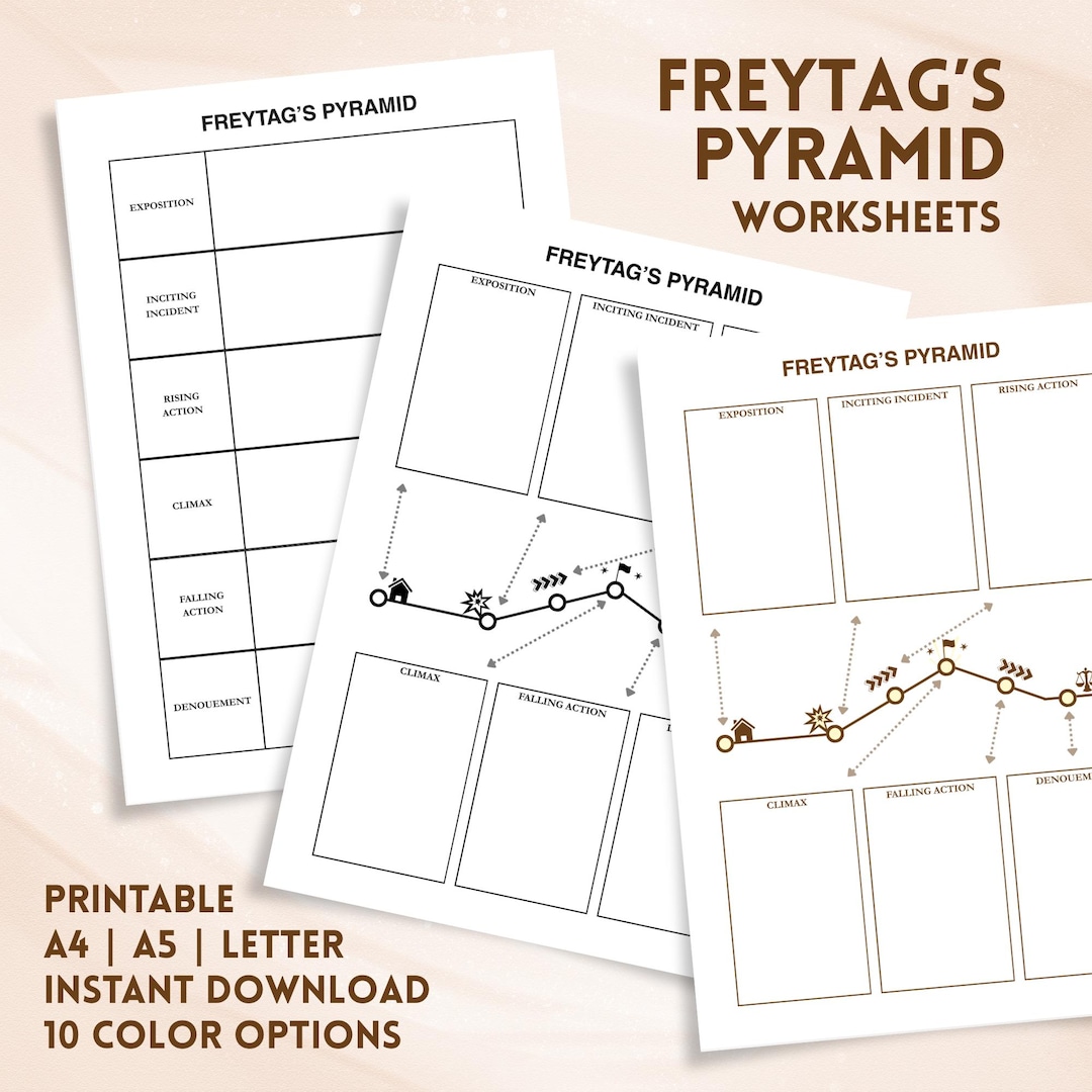 Freytag's Pyramid Worksheets, Digital & Printable Story Structure ...