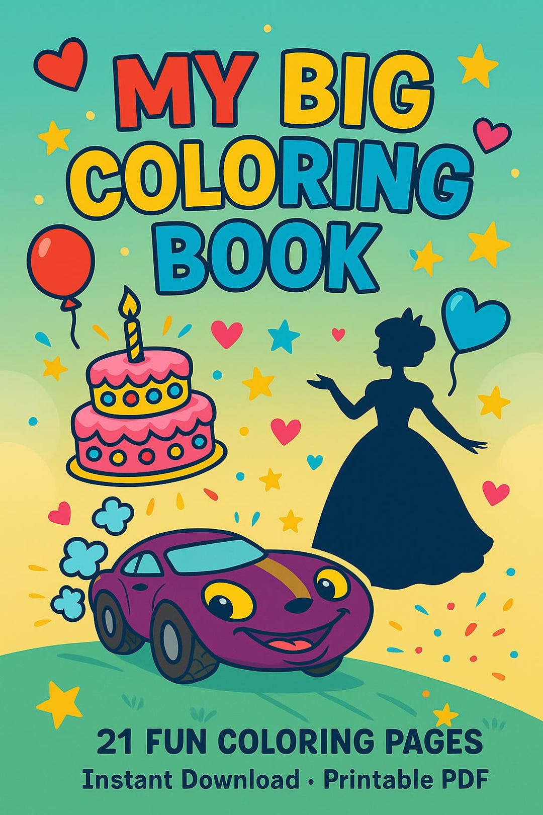 My Big Coloring Book - Fun Kids Activity Book for Boys & Girls - Etsy