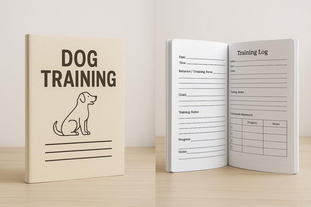 Dog Training Log Book | KDP Interior Template | Printable Pet Training ...
