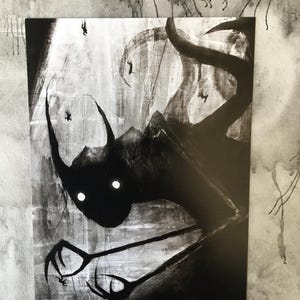 Sleep Paralysis Demon Small Creepy Art Print - Scary and Ominous ...