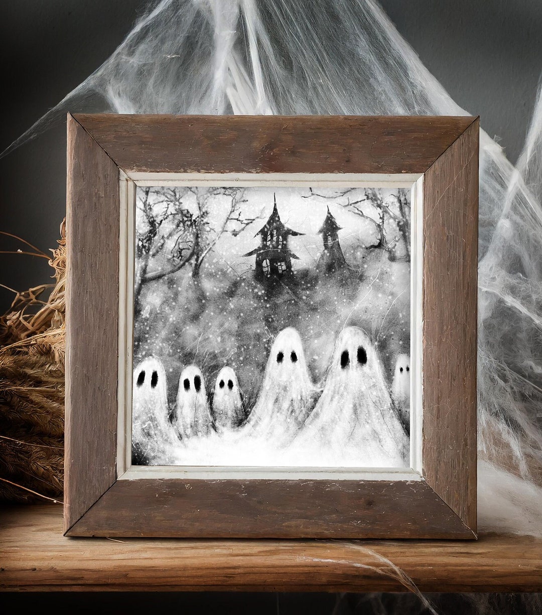Spooky Snow Ghost Poster, Creepy Winter Mood, Spirit and Goth Decor - Etsy