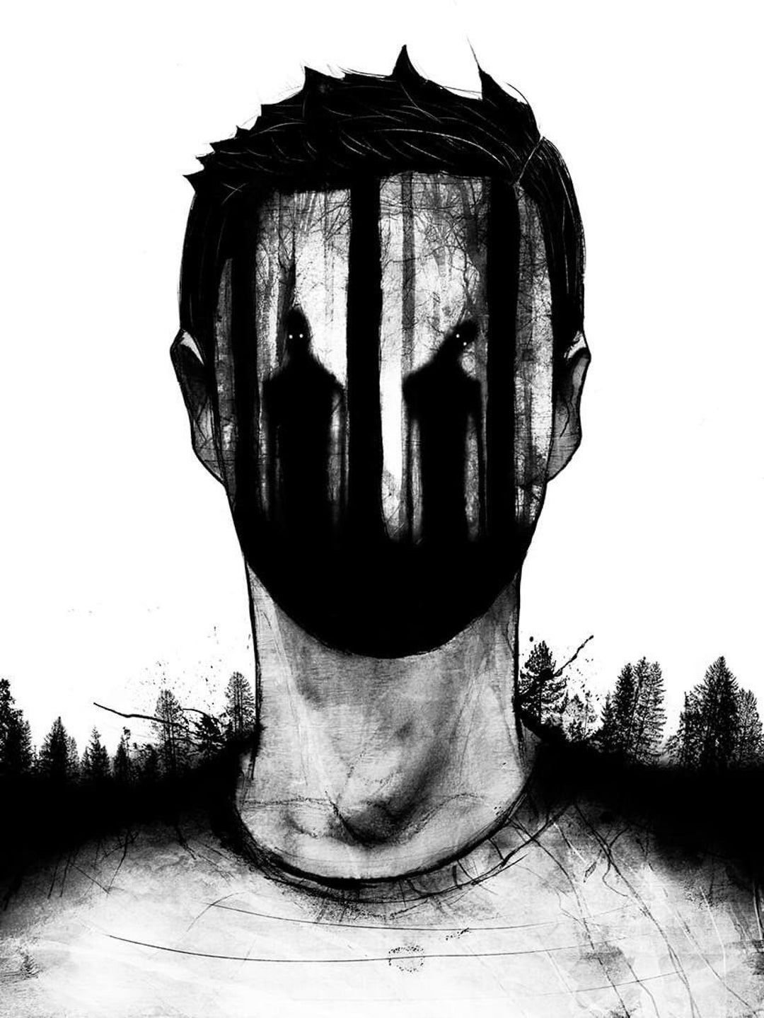 The Shadows Within, Art Print, Wall Art for Home, Nightmare Art - Etsy