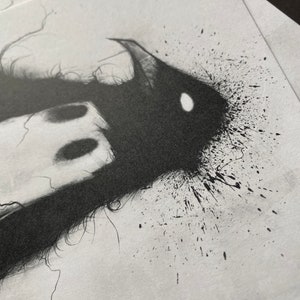 Raven Ghost, Small Art Print, Wall Art for Home, Creepy Gift Ideas ...