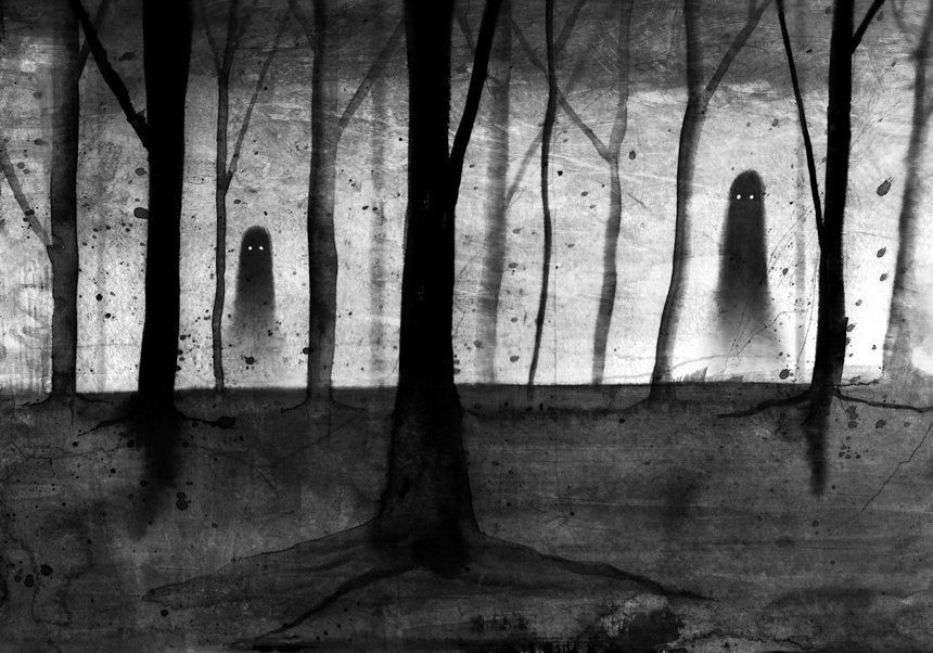 Creepy Forest Drawing