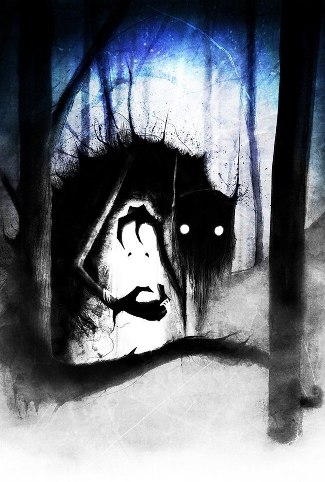 Monster Father and Daughter, Art Print, Wall Art for Home, Nursery Wall ...