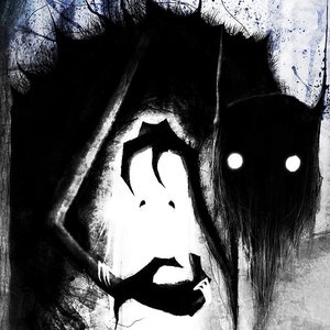 Monster Father and Daughter, Art Print, Wall Art for Home, Nursery Wall ...