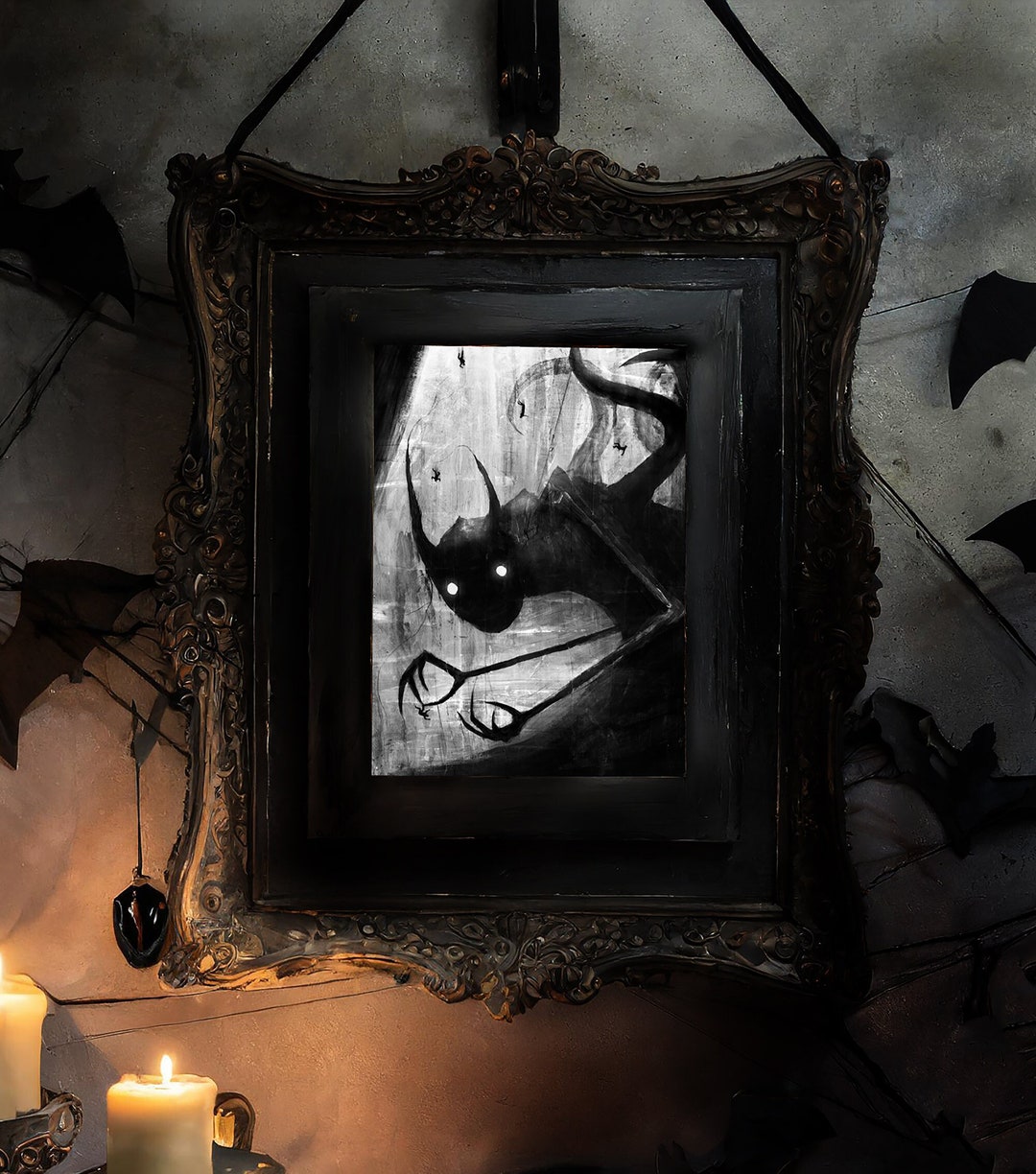 Giant Monster, Art Print, Wall Art for Home, Creepy Gift Idea ...