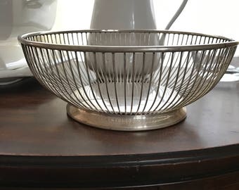 Silver bread basket | Etsy