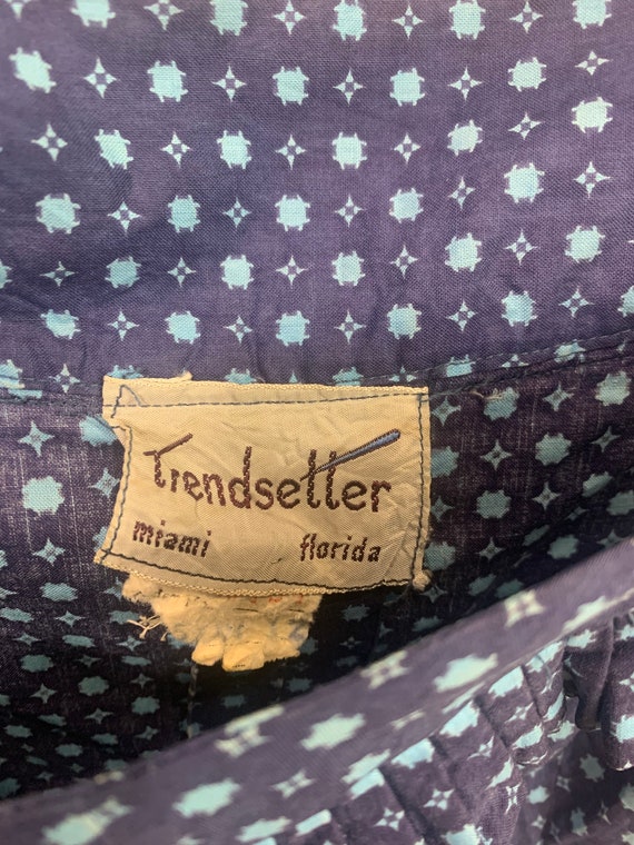 Vintage 1940’s Trendsetters Geometric Foulard Cotton … - Gem