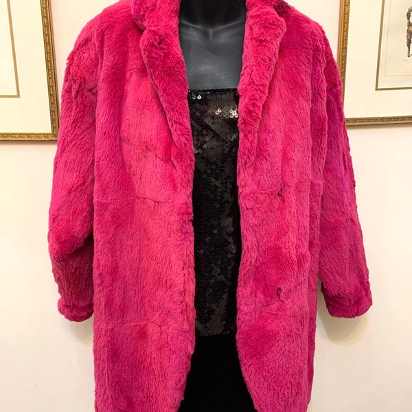 Pink Fur Coat - Etsy