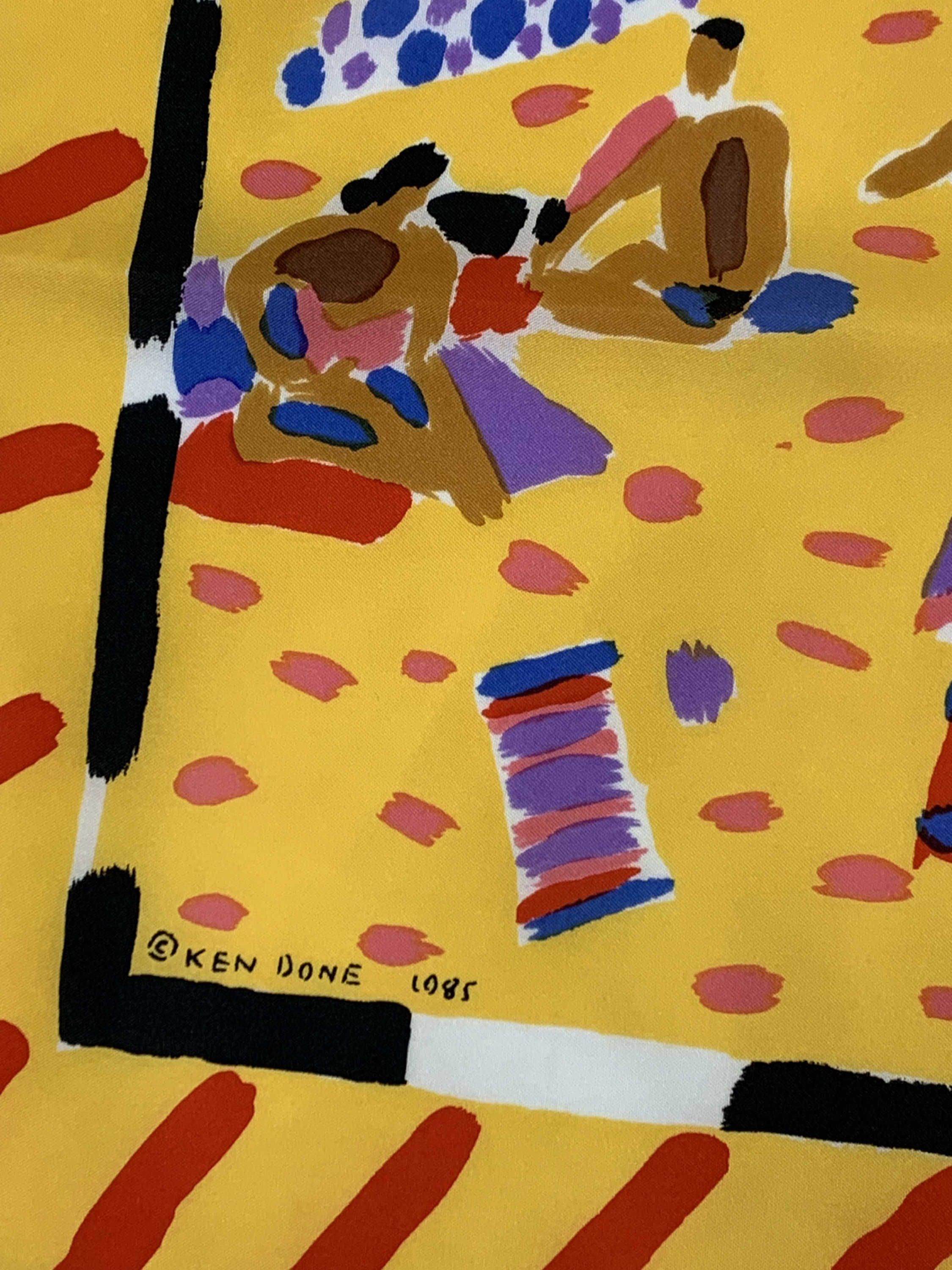 1980s Ken Done Beach Scene Graphic Pop Art Scarf 1985 - Etsy Australia
