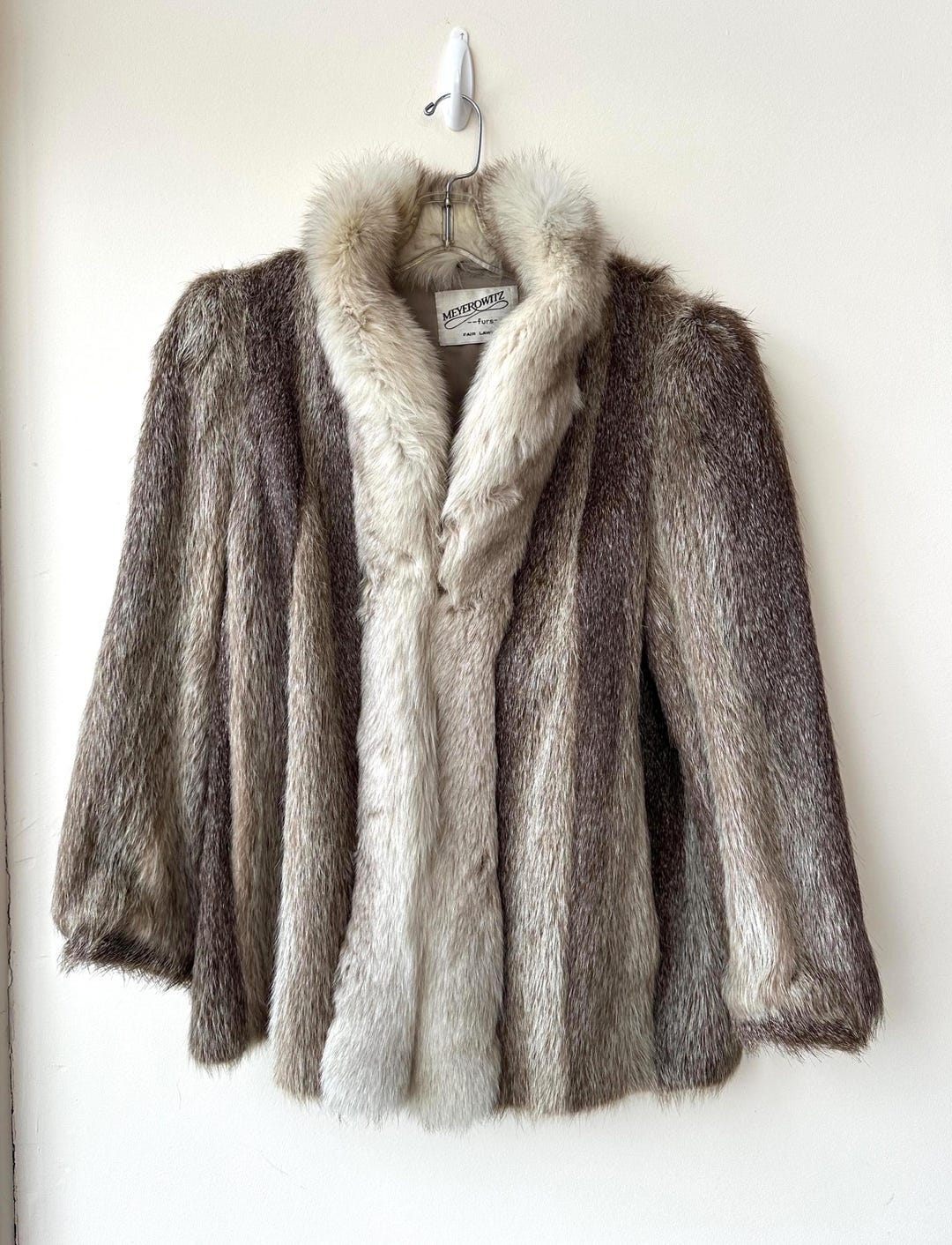 Vintage 80s Coyote Fur Stroller Coat With Fox Collar - Etsy