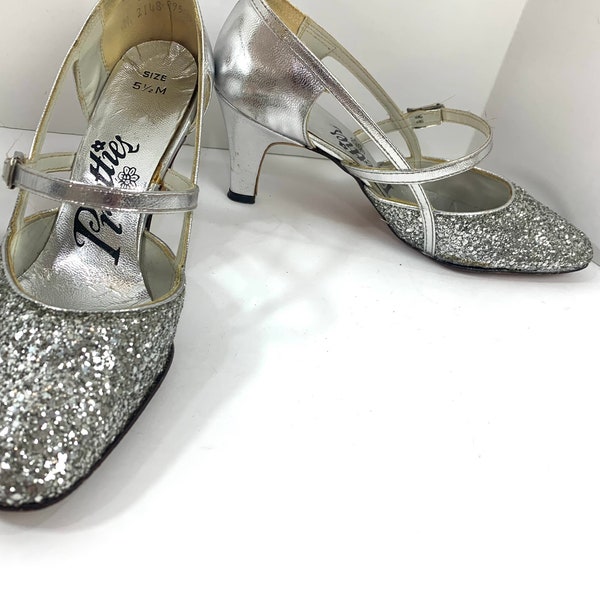 Silver Glitter Shoes - Etsy