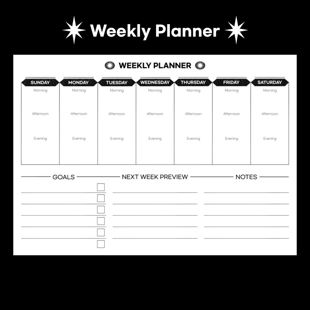 Printable Weekly Planner – A4 & Letter Size (PDF Download) - Etsy