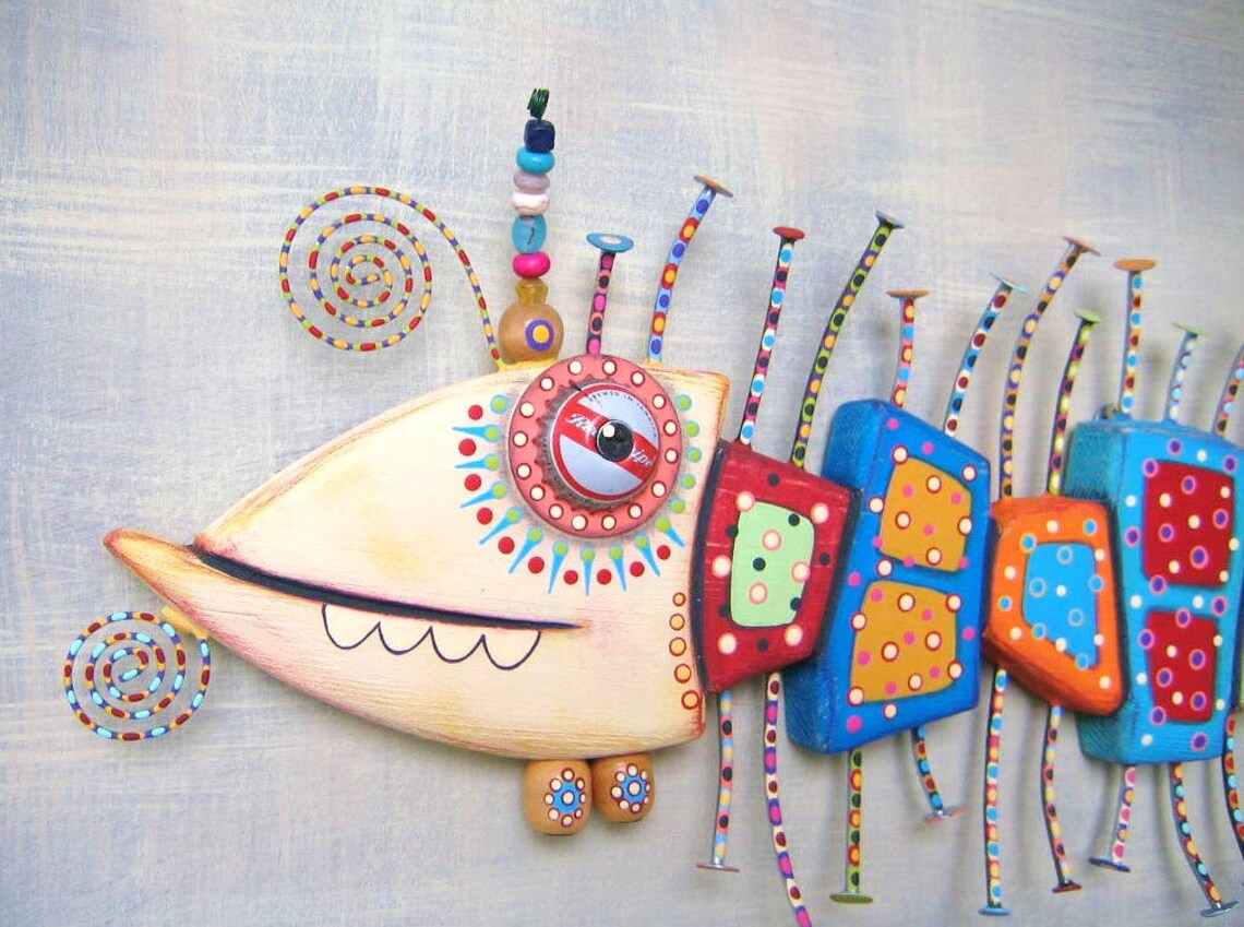 Bone Fish MADE to ORDER Fish Wall Art Found Object Wall - Etsy