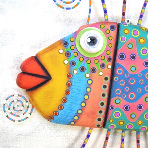 Parrotfish, Fish Wall Art, Whimsical Fish Art, Found Object Fish ...