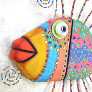 Parrotfish, Fish Wall Art, Whimsical Fish Art, Found Object Fish ...